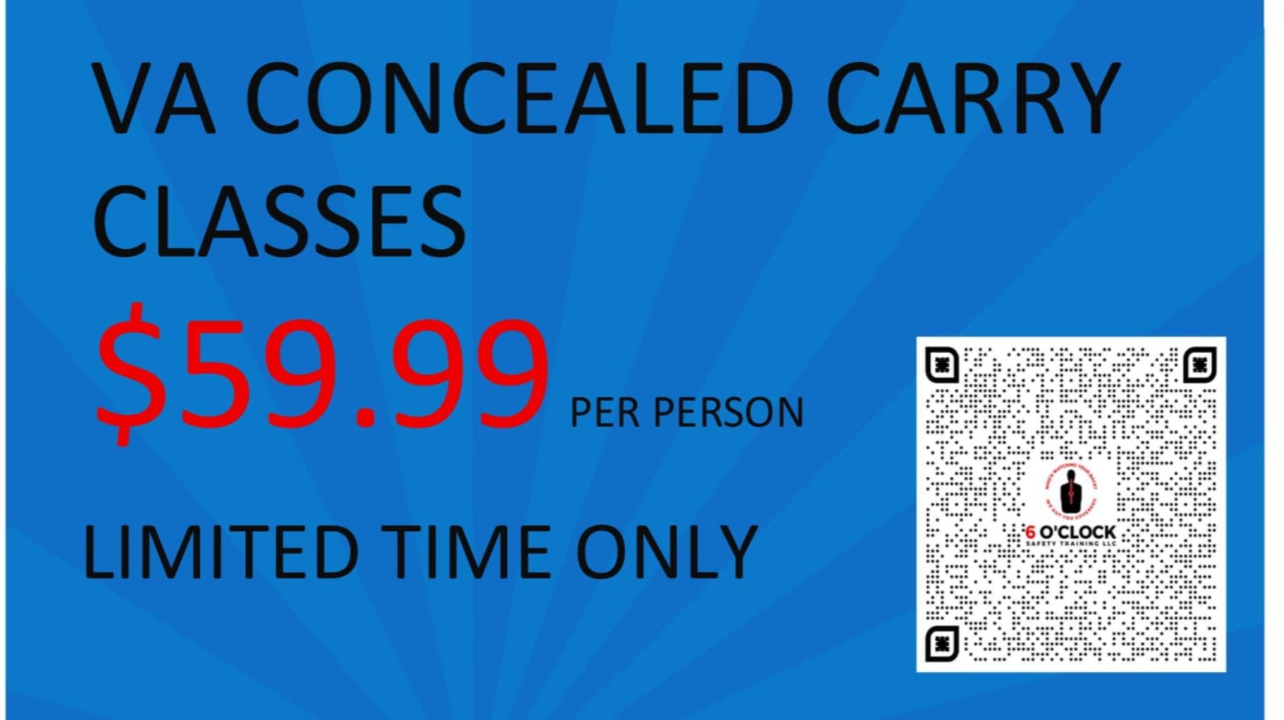 Concealed Carry, Personal and Home Defense-Virginia | 6 o'clock Safety Training LLC | 1/6/26
