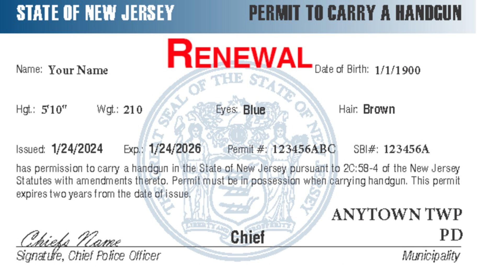 New Jersey Permit Renewal | 2nd Amend Training | 2/22/26