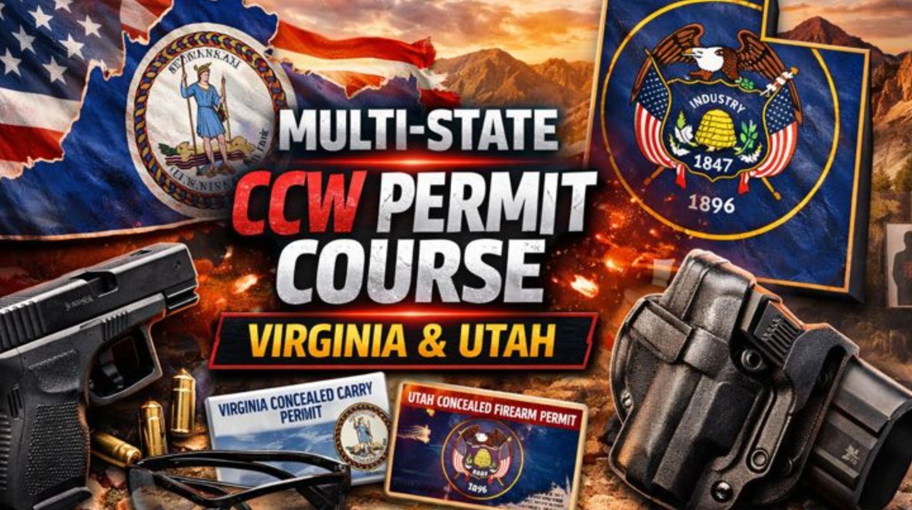 Virginia & Utah Concealed Carry Permit Class | Iron Sights Academy | 1 ...