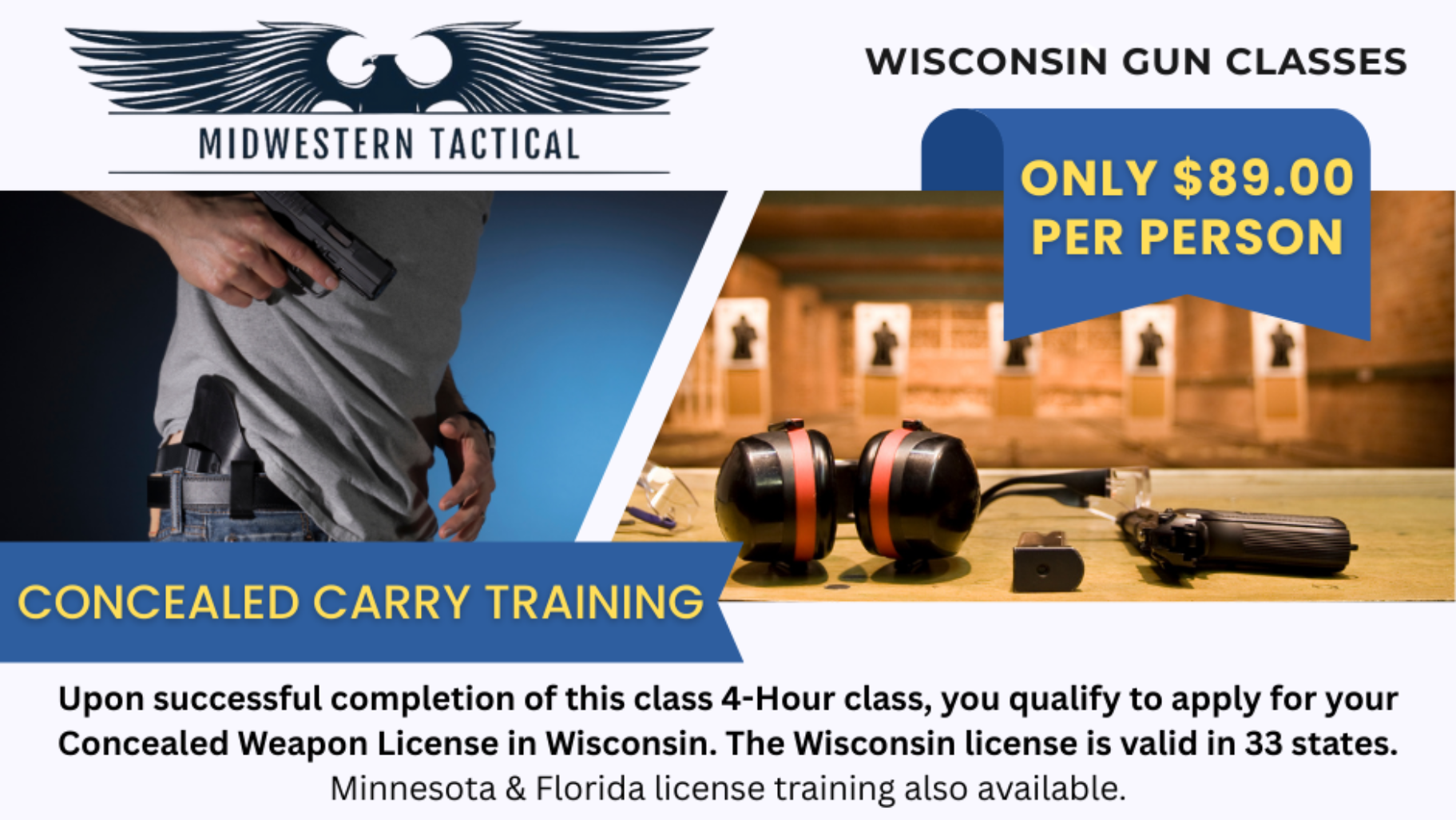 Wisconsin Concealed Carry Class Shawano Wisconsin | Midwestern Tactical ...